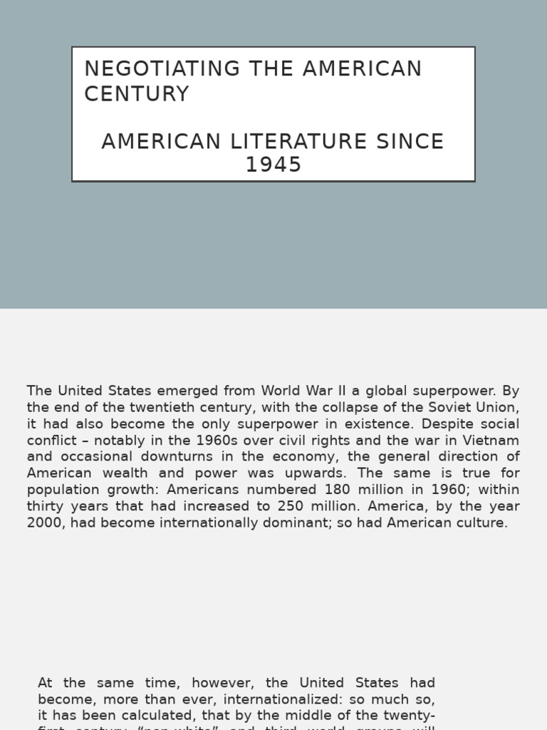 American Literature | PDF | Poetry