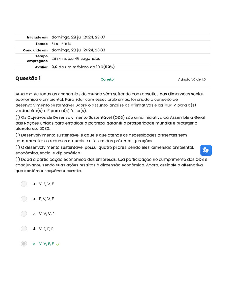 Prova Estratégia Empresarial - MBA GESTÃO DE PROJETOS | PDF