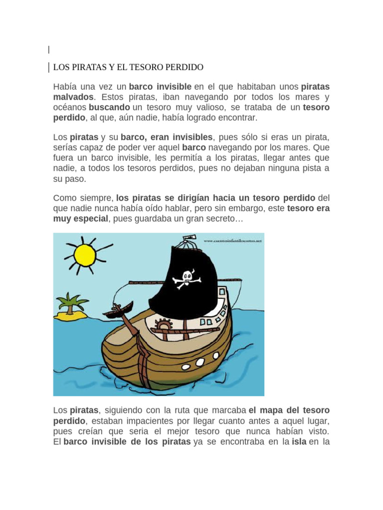 Los Piratas y El Tesoro Perdido | PDF