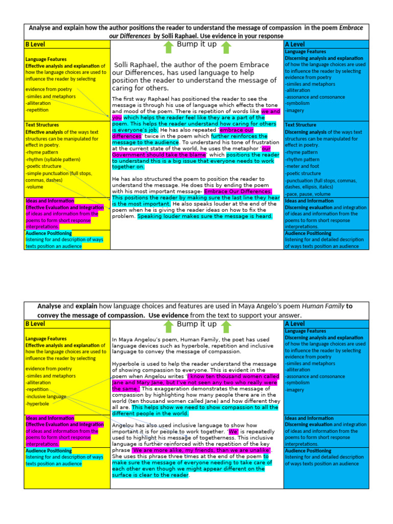 Receptive Bump It Up B Example | PDF