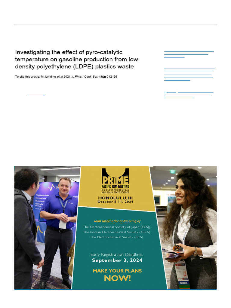 Investigating The Effect of Pyro-Catalytic Temperature On Gasoline ...
