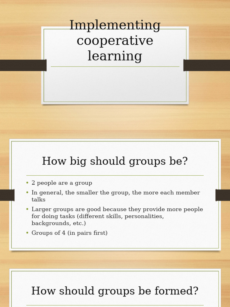 Implementing cooperative learning | PDF
