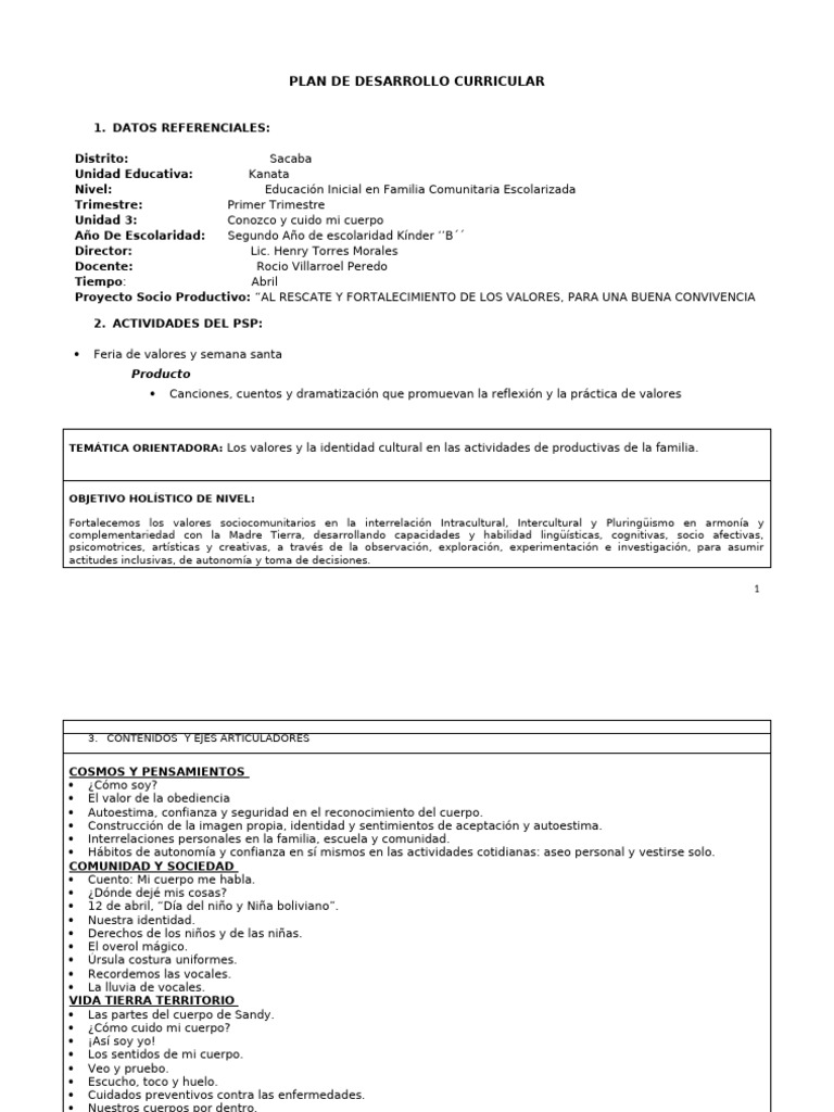 Unidad 3 - Conozco y Cuido Mi Cuerpo | PDF Unidad 3 - Conozco y Cuido Mi Cuerpo | PDF