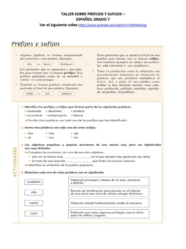Guiaseptimo Sem6 Prefijos | PDF