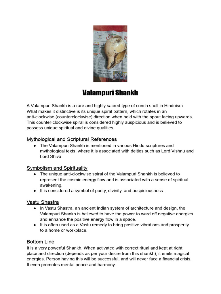 Valampuri Shankh | PDF