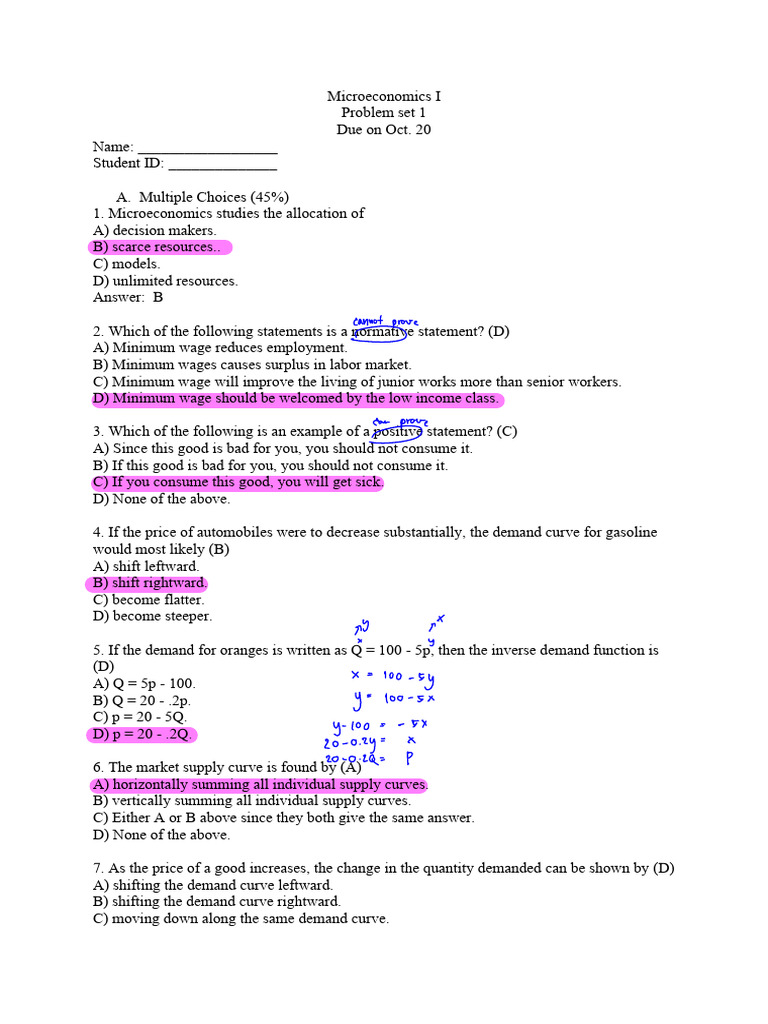 Problem Set 1 | PDF