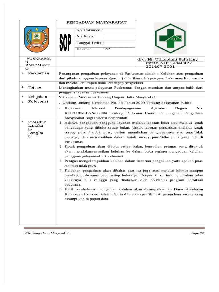 pdf-sop-pengaduan-masyarakat | PDF