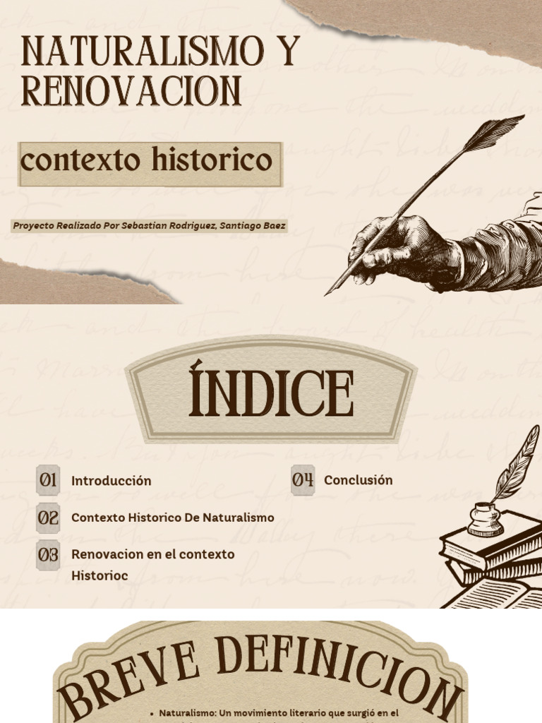 Naturalismo y Renovacion Contexto Historico | PDF