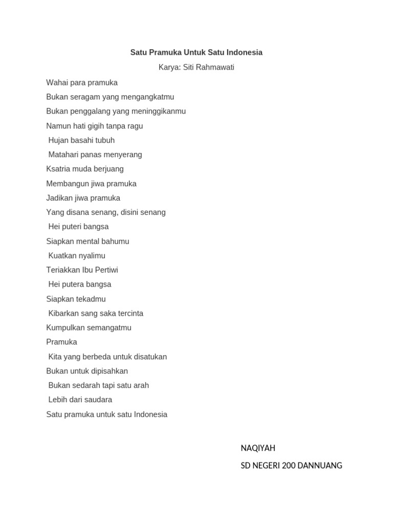 Satu Pramuka Untuk Satu Indonesia | PDF Satu Pramuka Untuk Satu Indonesia | PDF