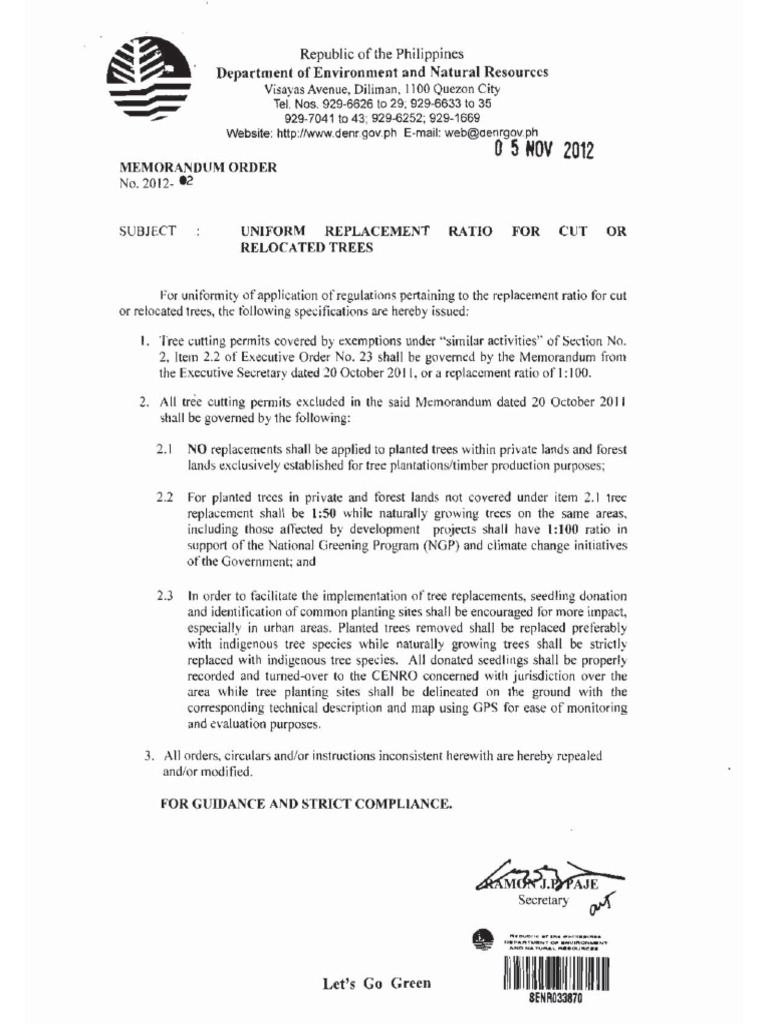 MEMO 2012-02 CUTTING TREES | PDF