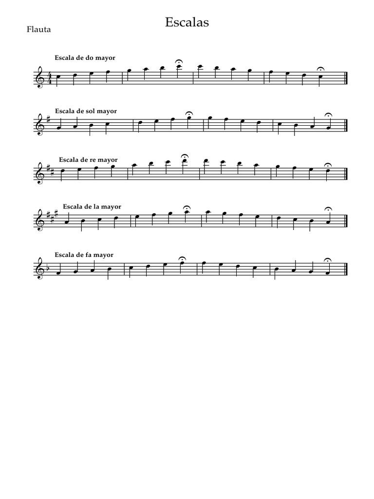 Escalas - Flauta | PDF