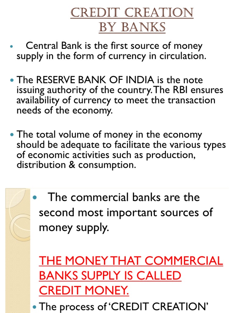 Credit Creation by Banks | PDF | Finance & Money Management