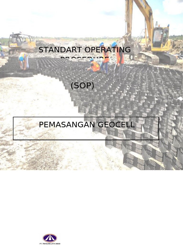 005 CVL SOP RJA Prosedur Geocell | PDF