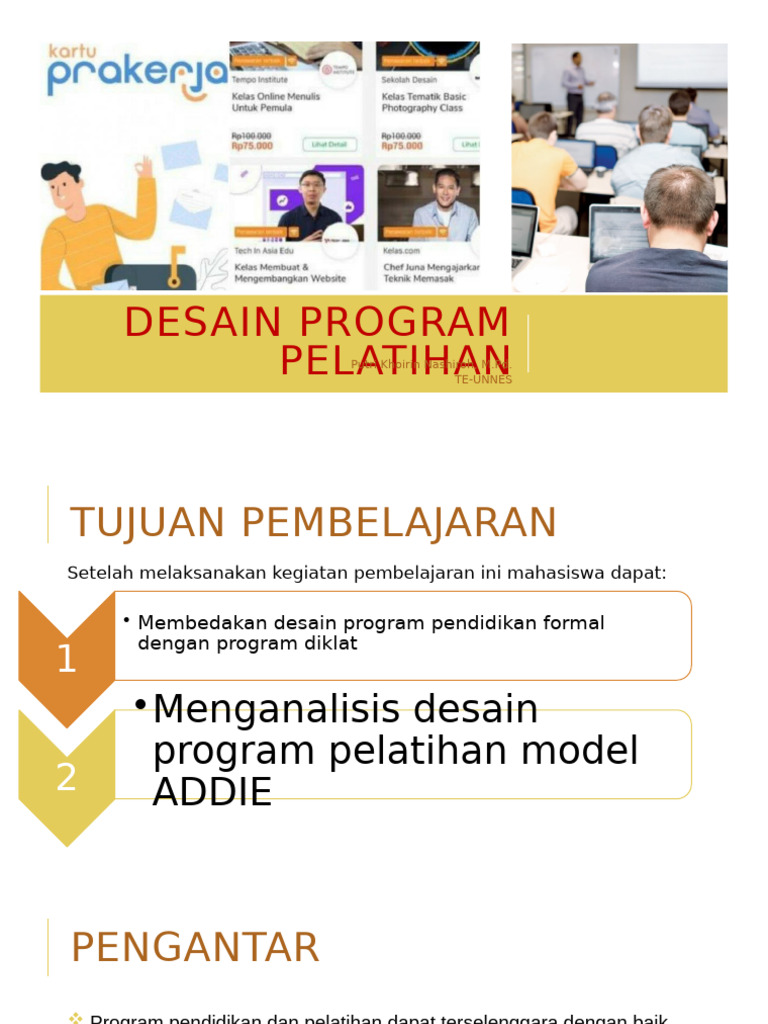 Desain Program Pelatihan Addie | PDF