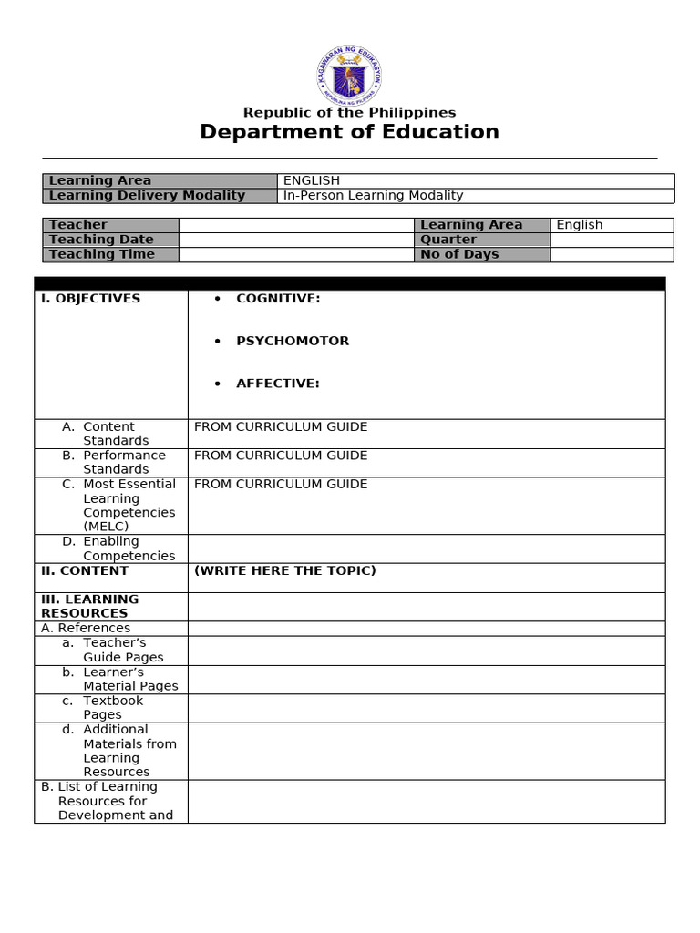 4AS-LESSON-PLAN_TEMPLATE | PDF 4AS-LESSON-PLAN_TEMPLATE | PDF