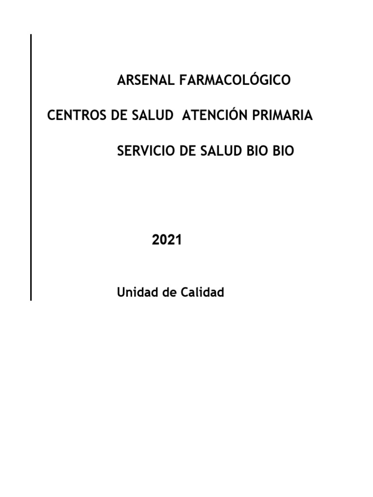Arsenal Farmacologico Aps 2021 | PDF | Farmacología | Drogas