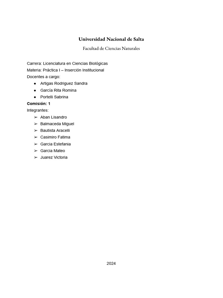 Informe de Practica 1 UNSA | PDF