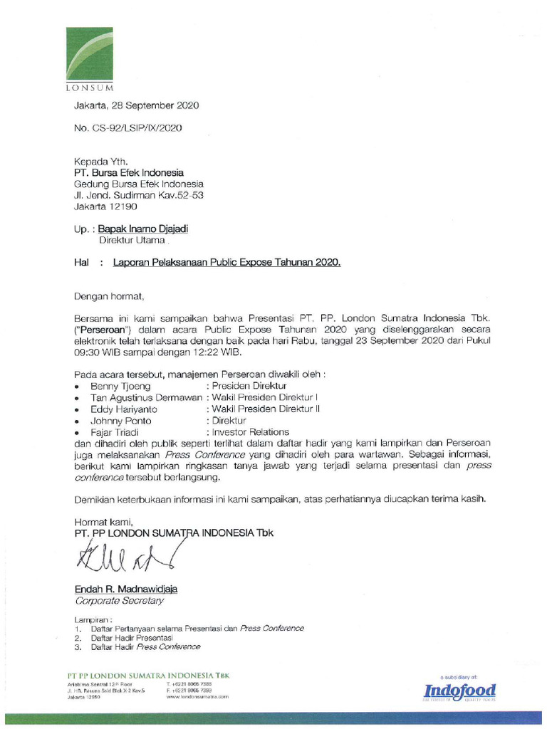 Gaji dan Peremajaan Karyawan Lonsum | PDF