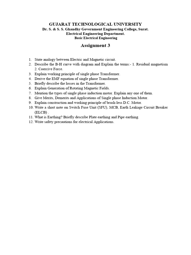 BEE. Assignment 3 | PDF