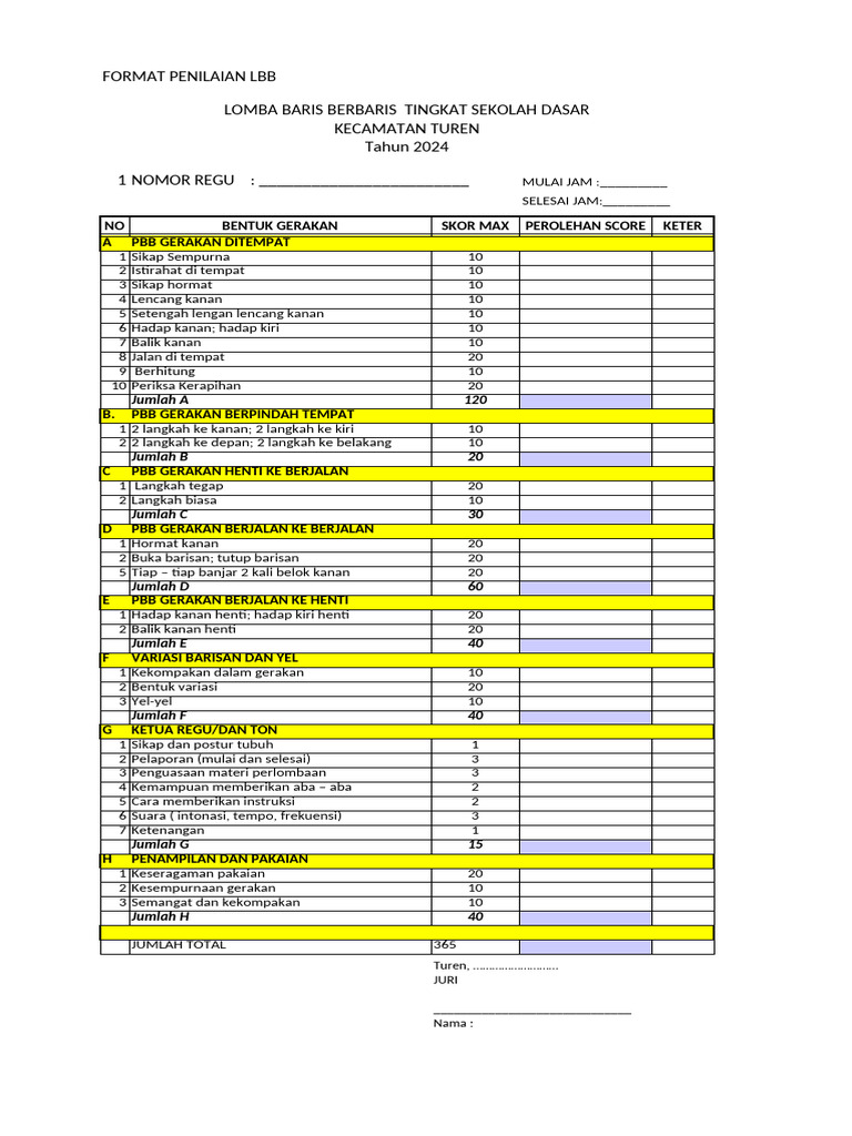 Format Penilaian PBB Ab Pramuka Kwaran Cileungsi1 | PDF