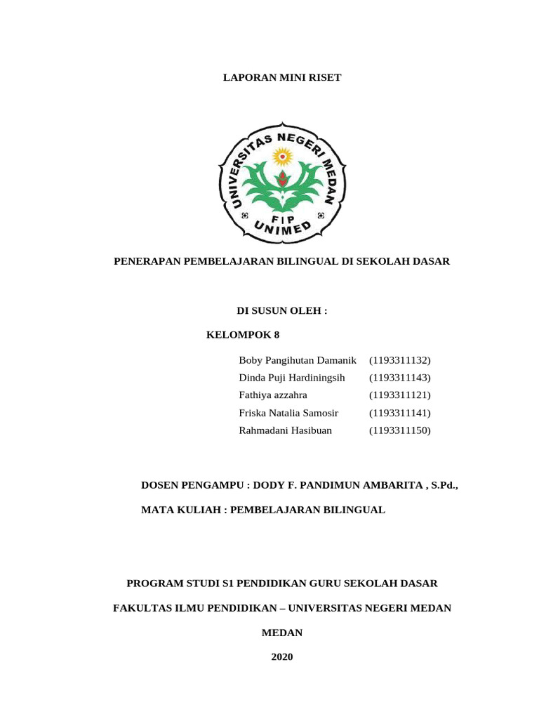 Mini Riset Bilingual Kelompok 5 | PDF
