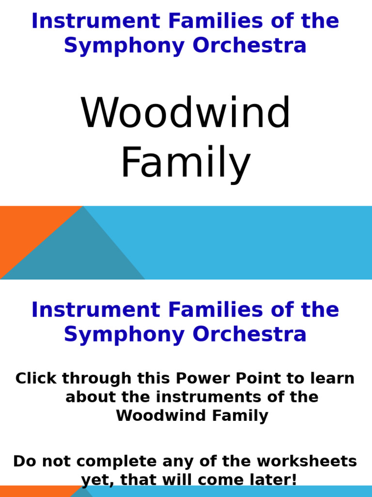 Woodwind Family | PDF