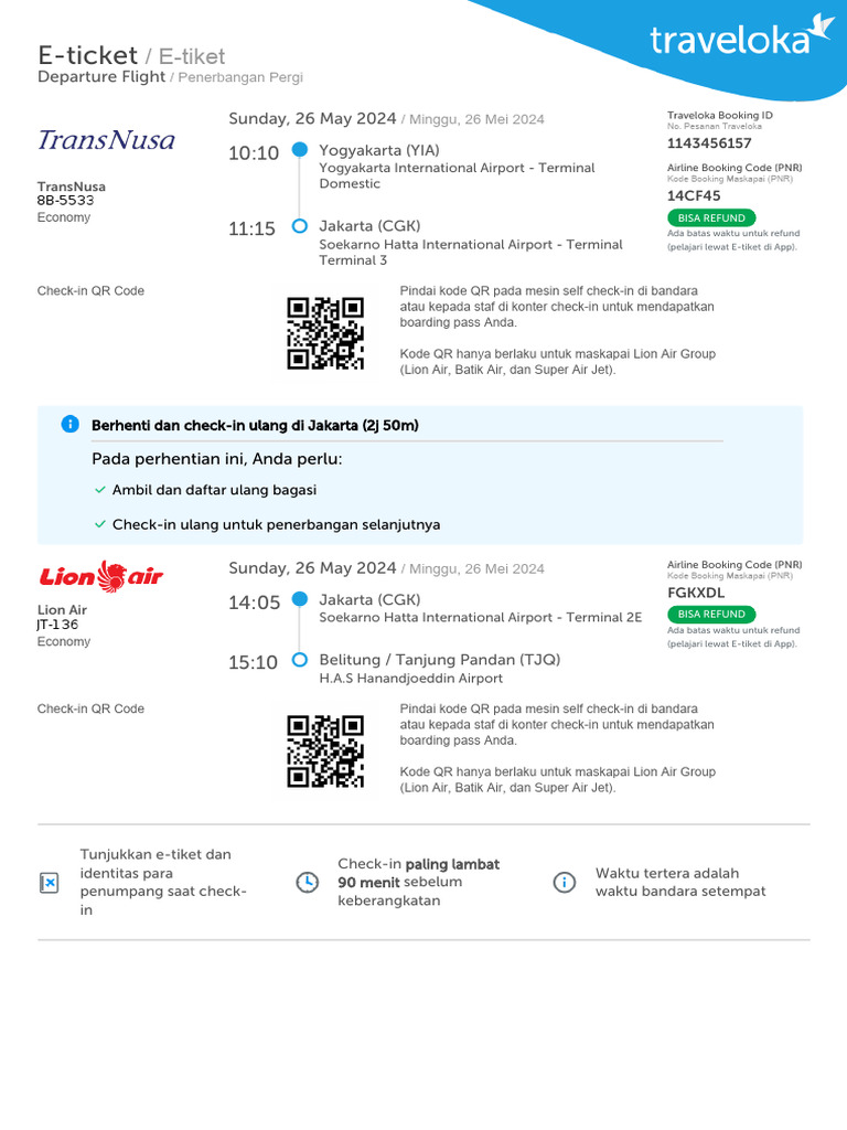 Ester Mella-YIA-14CF45, FGKXDL-TJQ-FLIGHT - ORIGINATING | PDF