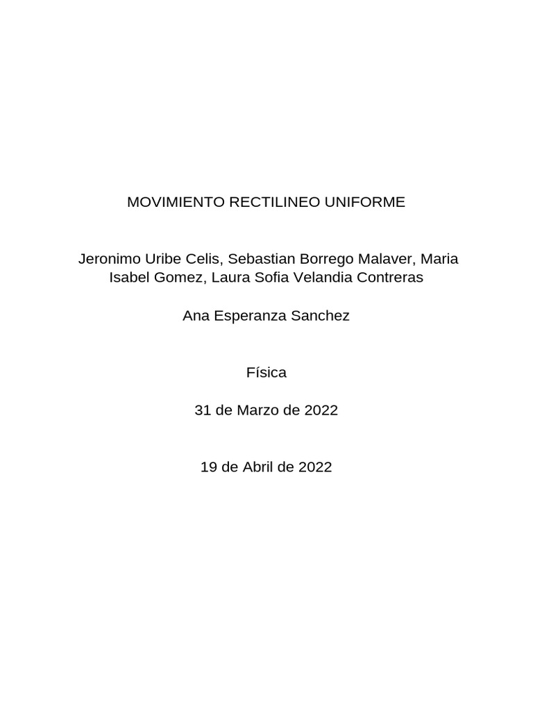 Informe De Laboratorio Fisica Pdf