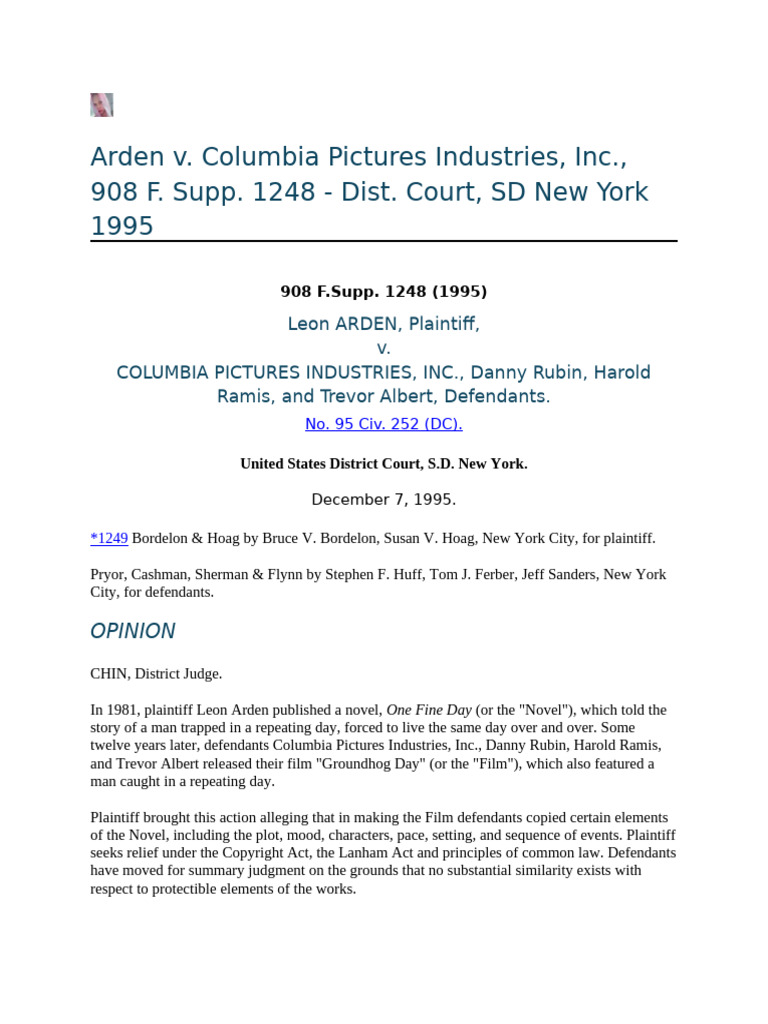 CASE | PDF | Substantial Similarity | Summary Judgment