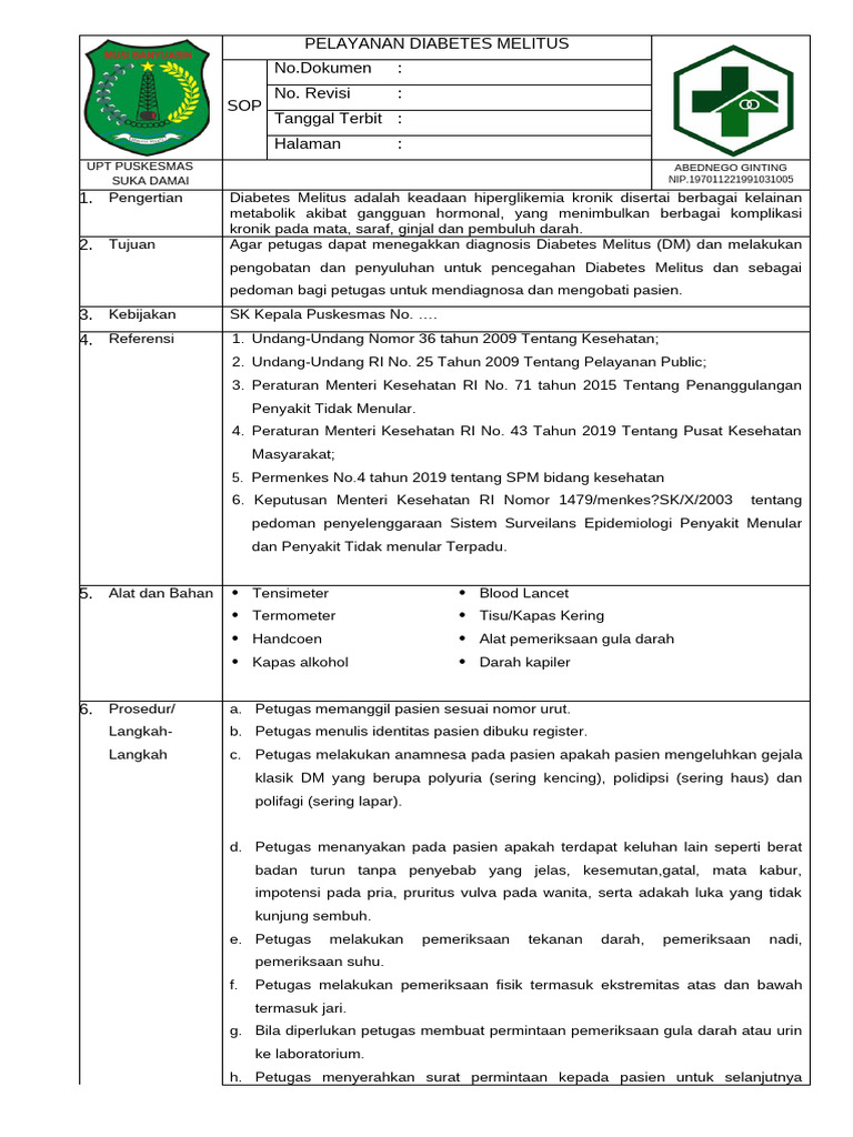 4.5.1.2 Sop DM | PDF