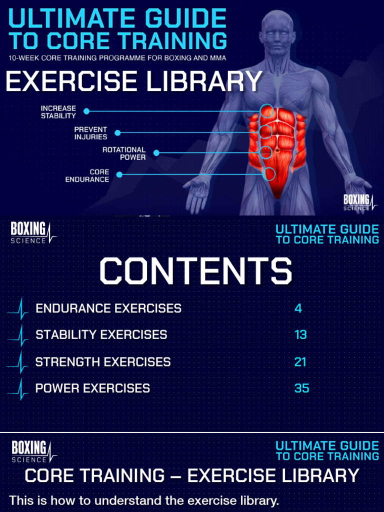 EXERCISE LIBRARY Ultimate Guide To Core Training by Boxing Science 1 ...