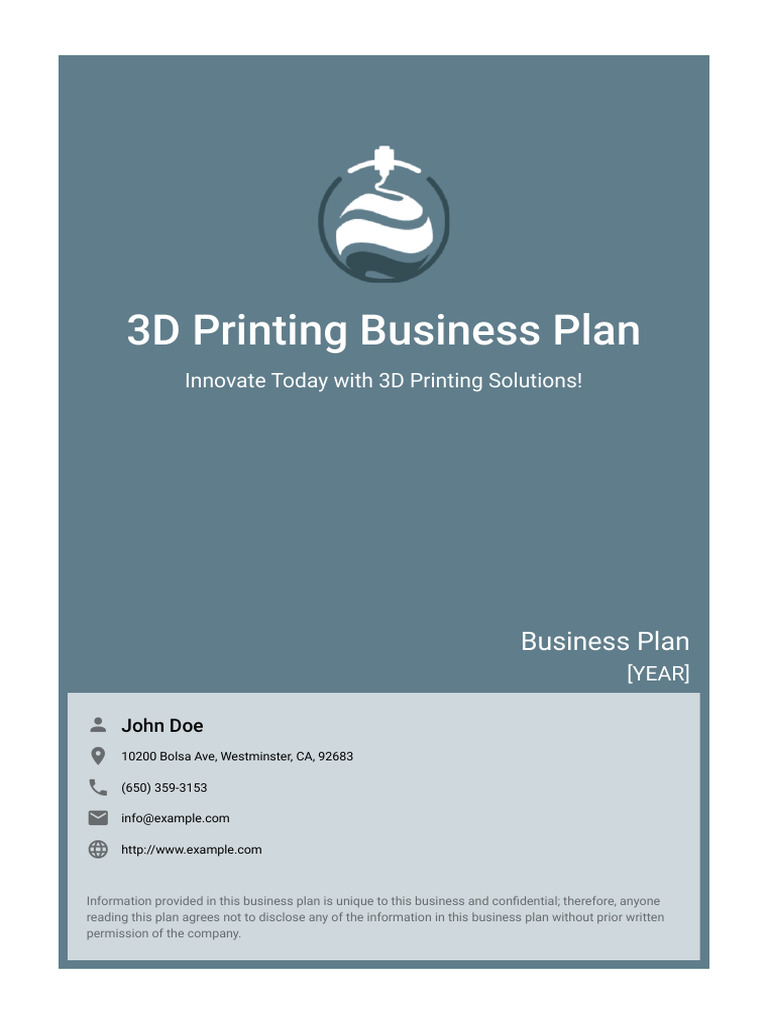 3d Printing Business Plan | PDF