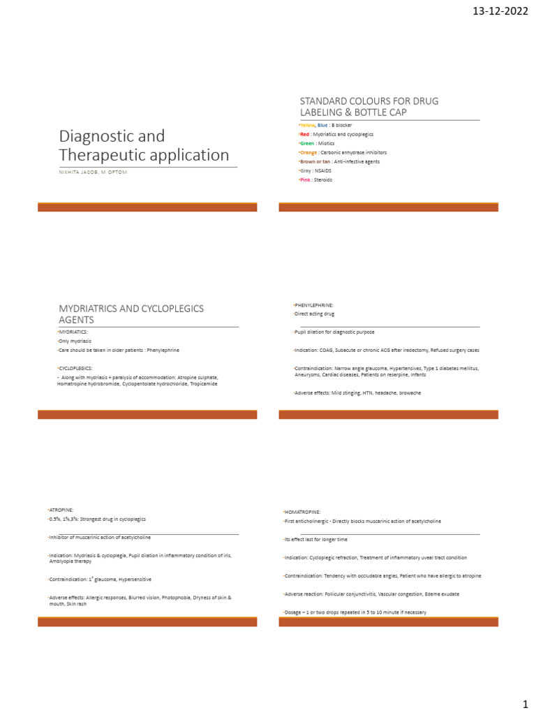 Diagnostic and Therapeutic application | PDF