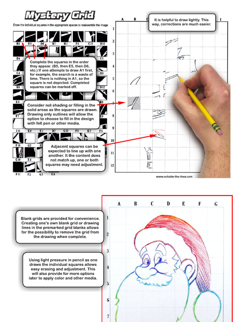 Freebie Mystery Grid Drawing Tips | PDF