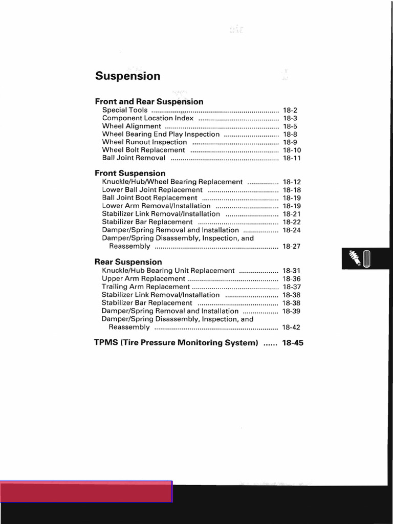 Honda CR-V 2007. Suspension Repair Manual. Part 1 | PDF