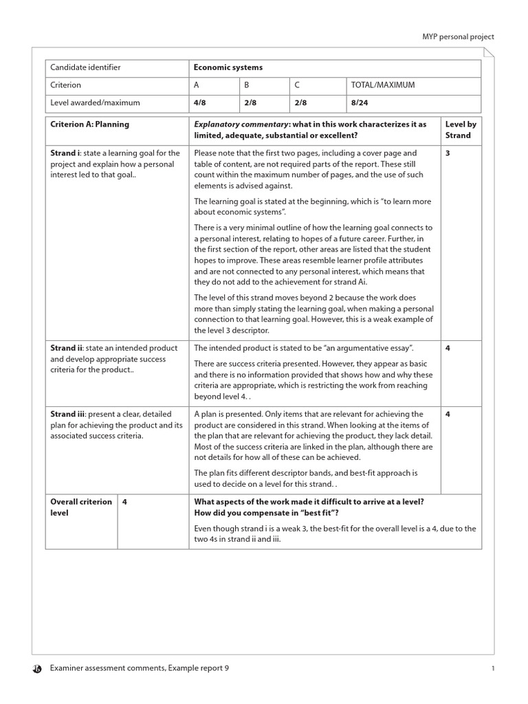 MYP Economic Systems Comments e | PDF | Goal | Business