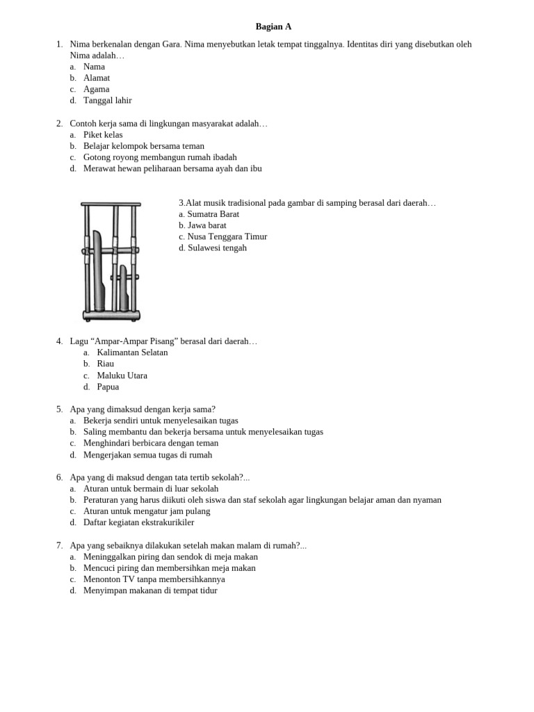 Soal PTS Pend - Pancasila | PDF