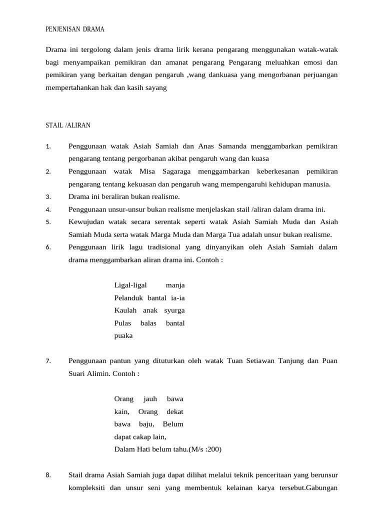 Drama Asiah Samiah-Sinopsis | PDF