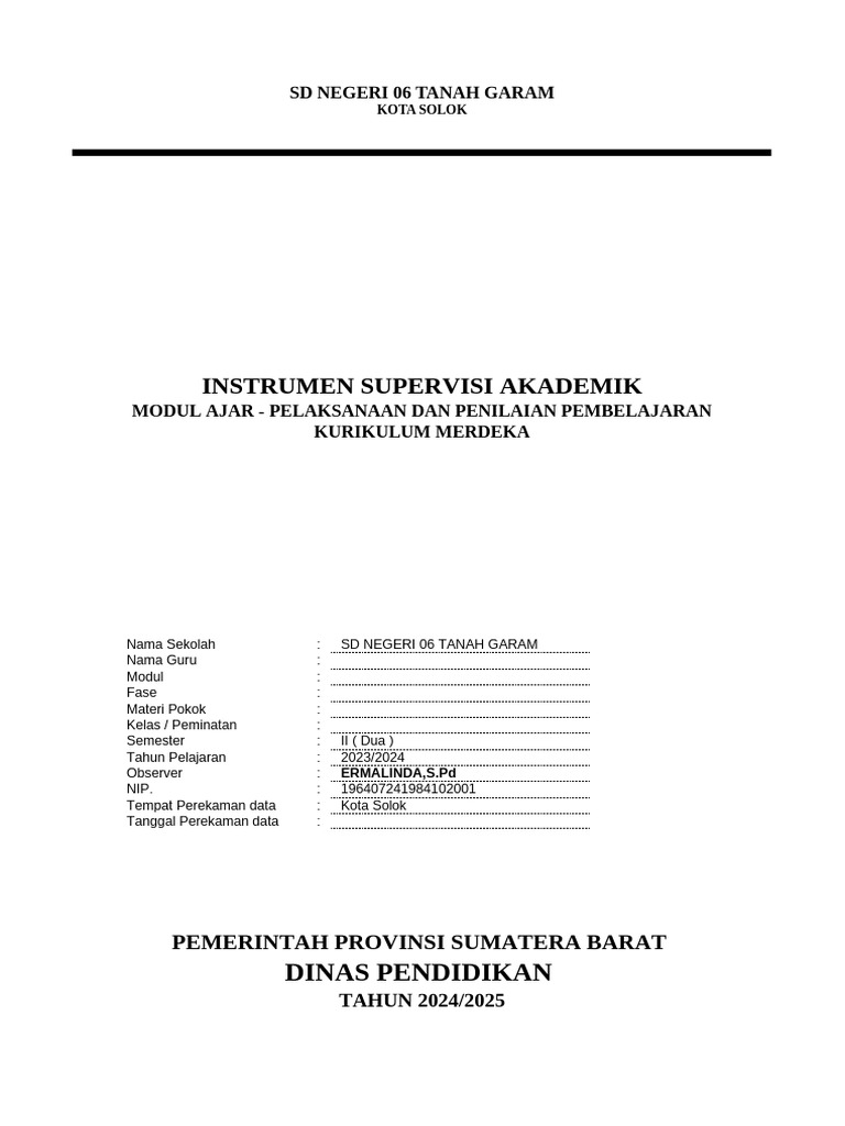 Penilaian Supervisi Ikm | PDF