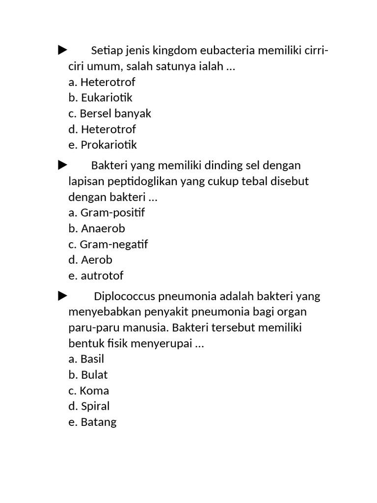 Setiap Jenis Kingdom Eubacteria Memiliki Cirri Pdf