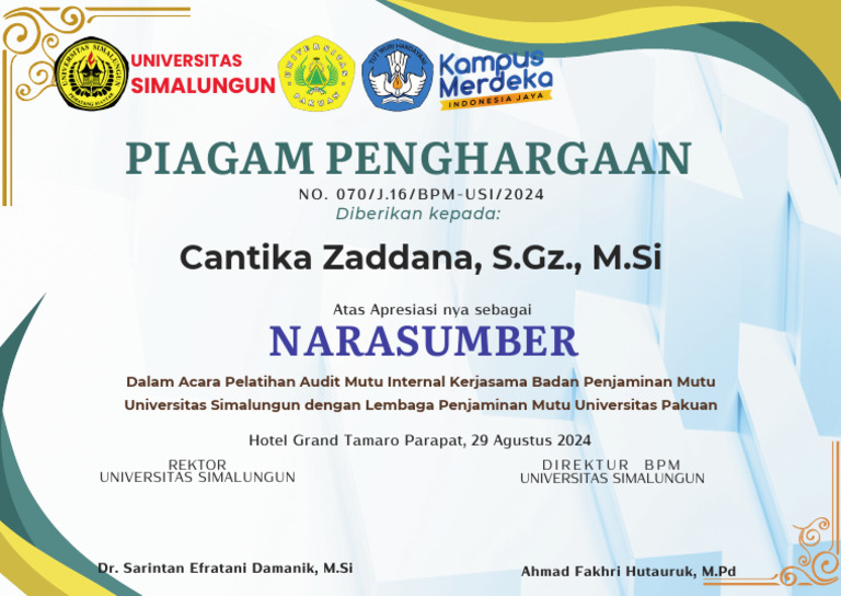 Piagam Cantika | PDF