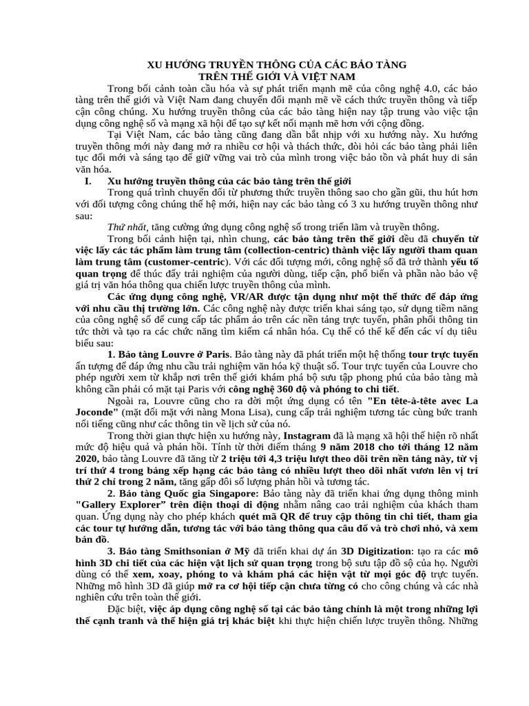 (FICC) Script Xu Hướng TT Bảo Tàng | PDF