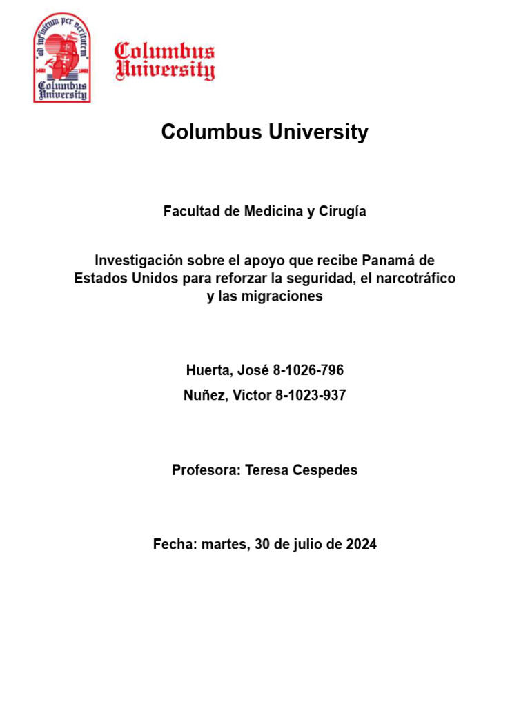 Investigación #2 Apoyo de USSA A PANAMA | PDF | Panamá | Política