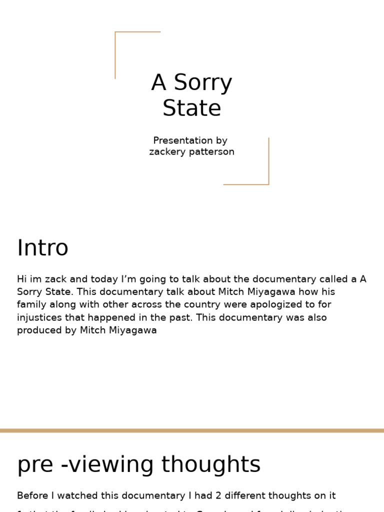 A Sorry State | PDF