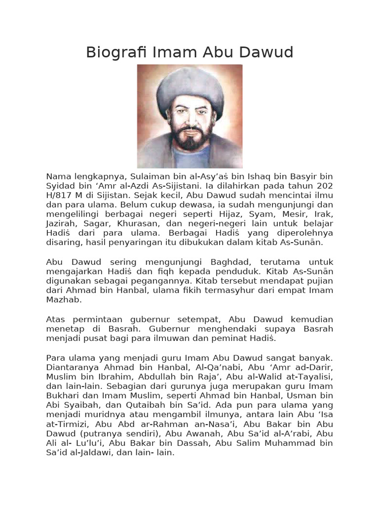 Biografi Imam Abu Dawud | PDF