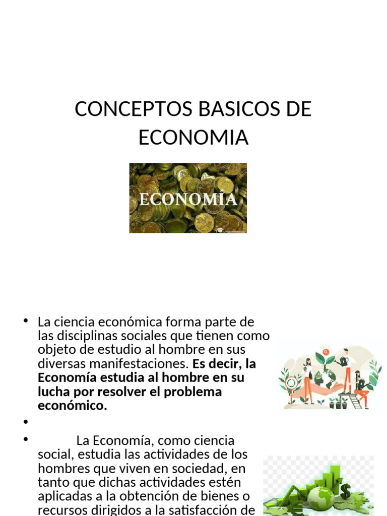 Unidad 1 Origen de La Economia Conceptos Basicos de Economia | PDF
