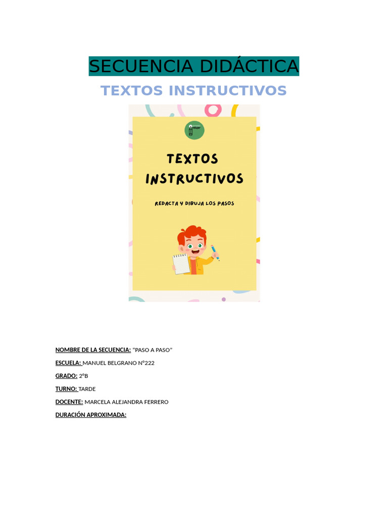 Textos Instructivos | PDF | Escritura | Crecimiento personal y profesional
