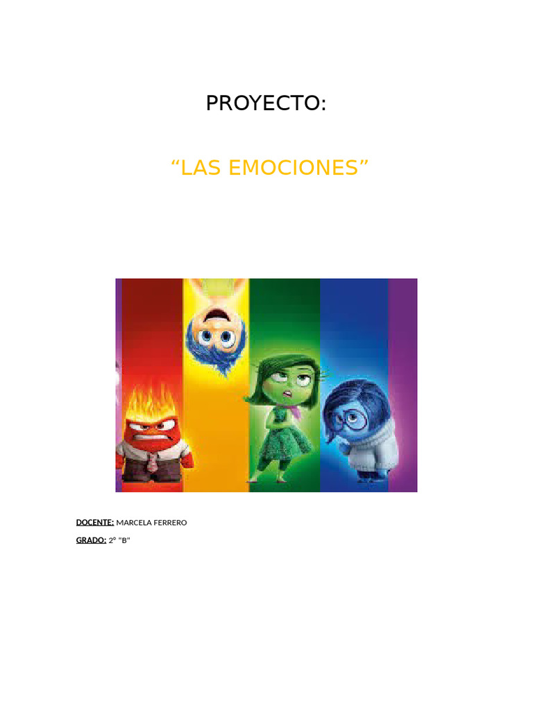 PROYECTO Emociones | PDF | Las emociones | Ira