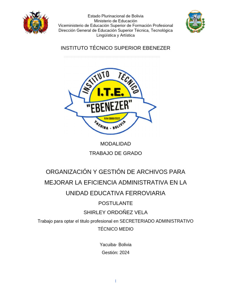 Instituto Técnico Superior Ebenezer | PDF