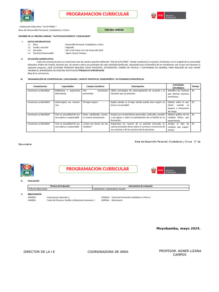 2do Programacion Anual D.P.C.C. | PDF